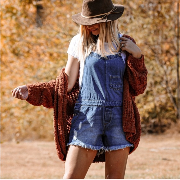 Shorts | Distressed Denim Overalls | Poshmark